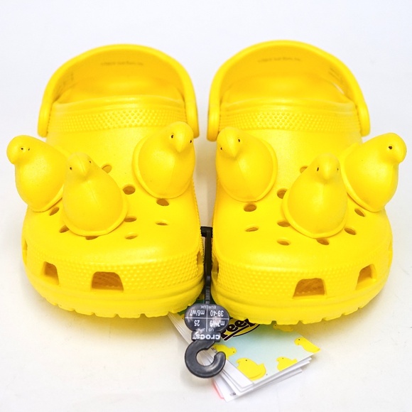 CROCS | Shoes | Peeps X Crocs Yellow Classic Clog Slide On Sandal ...